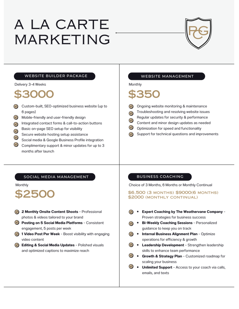 Pristine Marketing Packages - Pristine Connections Group